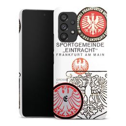 DeinDesign Galaxy A53 5G Handy Premium Case Smartphone Handyh&uuml;lle Schutzh&uuml;lle matt Eintracht Frankfurt Retro Official Licensed Product Premium Case