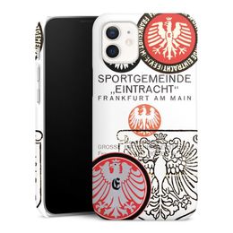 DeinDesign iPhone 12 mini Handy Premium Case Smartphone Handyh&uuml;lle Schutzh&uuml;lle matt Retro Eintracht Frankfurt Official Licensed Product Premium Case