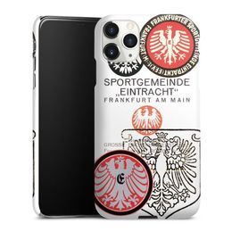DeinDesign iPhone 11 Pro Max Handy Premium Case Smartphone Handyh&uuml;lle Schutzh&uuml;lle gl&auml;nzend Eintracht Frankfurt Retro Official Licensed Product Premium Case