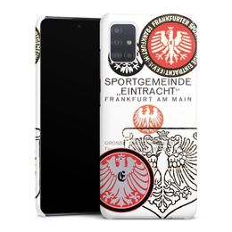 DeinDesign Galaxy A51 Handy Premium Case Smartphone Handyh&uuml;lle Schutzh&uuml;lle gl&auml;nzend Retro Eintracht Frankfurt Official Licensed Product Premium Case