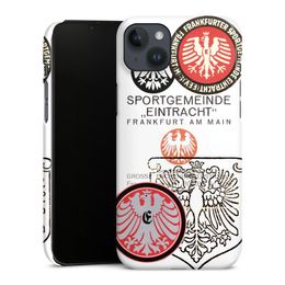 DeinDesign iPhone 14 Plus Handy Premium Case Smartphone Handyh&uuml;lle Schutzh&uuml;lle gl&auml;nzend Retro Eintracht Frankfurt Official Licensed Product Premium Case