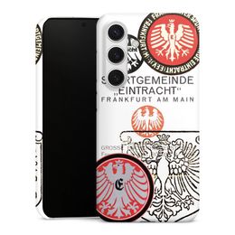 DeinDesign Galaxy S24 Handy Premium Case Smartphone Handyh&uuml;lle Schutzh&uuml;lle gl&auml;nzend Retro Eintracht Frankfurt Official Licensed Product Premium Case