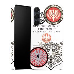 DeinDesign Galaxy A55 5G Handy Premium Case Smartphone Handyh&uuml;lle Schutzh&uuml;lle gl&auml;nzend Retro Eintracht Frankfurt Official Licensed Product Premium Case