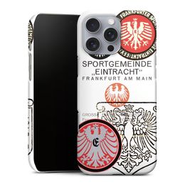 DeinDesign iPhone 16 Pro Max Handy Premium Case Smartphone Handyh&uuml;lle Schutzh&uuml;lle gl&auml;nzend Retro Eintracht Frankfurt Official Licensed Product Premium Case