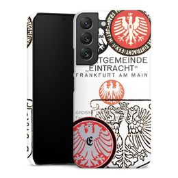 DeinDesign Galaxy S22 Handy Premium Case Smartphone Handyh&uuml;lle Schutzh&uuml;lle gl&auml;nzend Retro Eintracht Frankfurt Official Licensed Product Premium Case