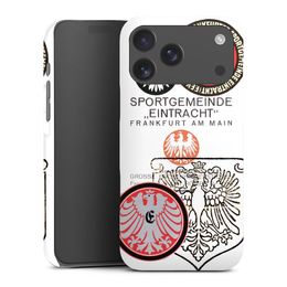 DeinDesign iPhone 17 Pro Max Handy Premium Case Smartphone Handyh&uuml;lle Schutzh&uuml;lle gl&auml;nzend Retro Eintracht Frankfurt Official Licensed Product Premium Case