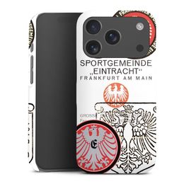 DeinDesign iPhone 17 Pro Handy Premium Case Smartphone Handyh&uuml;lle Schutzh&uuml;lle gl&auml;nzend Retro Eintracht Frankfurt Official Licensed Product Premium Case