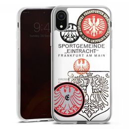 DeinDesign iPhone Xr Handy Silikon H&uuml;lle Case transparent Handyh&uuml;lle Retro Eintracht Frankfurt Official Licensed Product Silikon Case
