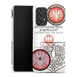 DeinDesign Galaxy A53 5G Handy Premium Case Smartphone Handyh&uuml;lle Schutzh&uuml;lle gl&auml;nzend Eintracht Frankfurt Retro Official Licensed Product Premium Case
