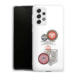 DeinDesign Galaxy A33 5G Handy Silikon H&uuml;lle Case transparent Handyh&uuml;lle Eintracht Frankfurt Retro Official Licensed Product Silikon Case