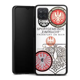 DeinDesign Galaxy A12 Handy Silikon H&uuml;lle Case schwarz Handyh&uuml;lle Eintracht Frankfurt Retro Official Licensed Product
