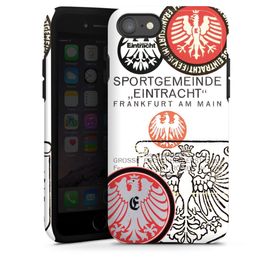 DeinDesign iPhone SE (2020) Handy Panzer Handyh&uuml;lle robuste Outdoor H&uuml;lle Schutzh&uuml;lle gl&auml;nzend Eintracht Frankfurt Retro Official Licensed Product Tough Case