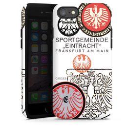 DeinDesign iPhone SE (2020) Handy Panzer Handyh&uuml;lle robuste Outdoor H&uuml;lle Schutzh&uuml;lle matt Eintracht Frankfurt Retro Official Licensed Product Tough Case