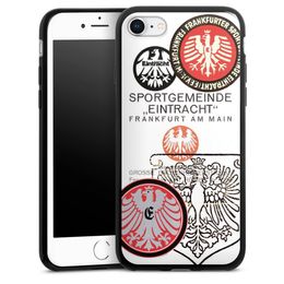 DeinDesign iPhone SE (2020) Handy Slim Case extra d&uuml;nn Silikon Handyh&uuml;lle schwarz H&uuml;lle Eintracht Frankfurt Retro Official Licensed Product Silikon Slim Case