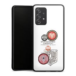 DeinDesign Galaxy A52s 5G Handy Premium Silikon H&uuml;lle Handyh&uuml;lle schwarz Case Official Licensed Product Retro Eintracht Frankfurt Silikon Premium Case