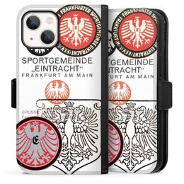 DeinDesign Galaxy A51 Handy Klapph&uuml;lle Handyh&uuml;lle aus Kunst Leder schwarz Flip Case Retro Eintracht Frankfurt Official Licensed Product Sideflip mit Lasche