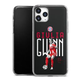 DeinDesign iPhone 11 Pro Handy Slim Case Silikon Handyh&uuml;lle transparent H&uuml;lle extra d&uuml;nn Fc Bayern M&uuml;nchen Giulia Gwinn Official Licensed Product Silikon Slim 