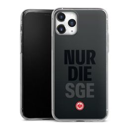 DeinDesign iPhone 11 Pro Handy Slim Case Silikon Handyh&uuml;lle transparent H&uuml;lle extra d&uuml;nn Sge Official Licensed Product Eintracht Frankfurt Silikon Slim Case
