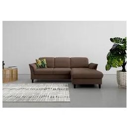 Sit & More Ecksofa SIT & MORE "Maggiore L-Form", braun (espresso), B:258cm H:88cm T:173cm, 98% Polyester, 2% Polyamid, Sofas, Ecksofa, wahlweise mit Kopfteilverstellung, Bettfunktion und Bettkasten