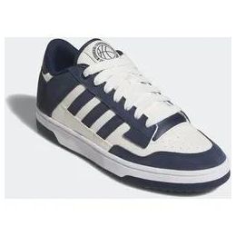 Sneaker Adidas SPORTSWEAR "RAPID COURT LOW", Damen, Gr. 45, blau (night indigo, cloud wei&szlig;, cloud wei&szlig;), Leder, Synthetik, Schuhe Sneaker