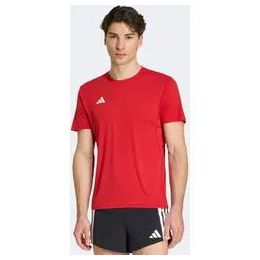 Laufshirt Adidas PERFORMANCE "ADIZERO ESSENTIALS RUNNING", Herren, Gr. 3XL, rot (team power rot 2), Obermaterial: 100% Polyester, normal, Rundhals, Shirts Laufshirt