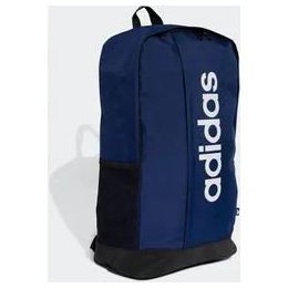 Rucksack Adidas PERFORMANCE "LINEAR", blau (dunkelblau, wei&szlig;), Rucks&auml;cke, Obermaterial: 100% Polyester, Rucksack, mit 18,5 L Volumen, mit Rei&szlig;verschlusstasche vorne, aus Polyester