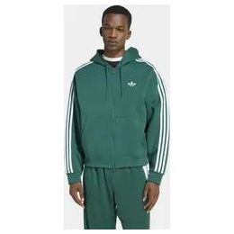 Kapuzensweatshirt Adidas ORIGINALS "Adidas ADICOLOR SPACER, OVERSIZED", Herren, Gr. L, collegiate gr&uuml;n, Obermaterial: 53% Baumwolle, 47% Polyester, normal, Rundhals, angesetztes B&uuml;ndchen, Sweatshirts, mit Rei&szlig;verschluss, lockere Oversize-Passform