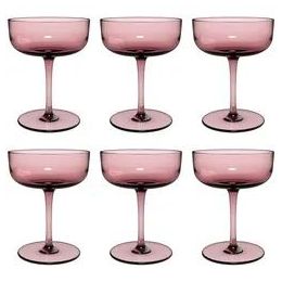Villeroy & Boch Sektglas "Sektschalen / Dessertschalen Like Glass 100 ml 6er Set", pink (grape), 6 tlg., Glas, LIKE. BY VILLEROY & BOCH, Trinkgef&auml;&szlig;e