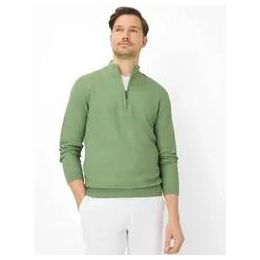 Strickpullover Brax "Style STEFFEN", Herren, Gr. M (50), graugr&uuml;n, Strick, 44% Baumwolle, 36% Leinen, 20% Polyester, Pullover Strickpullover
