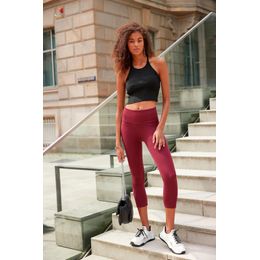 Lascana Damen Caprileggings, Rot, Gr. 56/58, Leggings, Material: Baumwolle