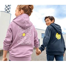 Tchibo - Kinder-Sweat-Hoodie &raquo;Smiley&laquo; - M&auml;dchen - Gr. 158/164 - violett/print