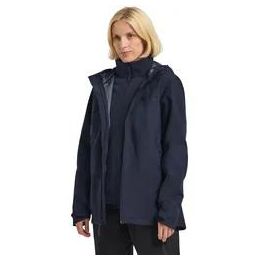 3-in-1-Funktionsjacke Jack Wolfskin "MOONRISE 3IN1 JKT W", Damen, Gr. S (36), blau (night, blau), Obermaterial: 100% Polyester. Futter: 100% Polyester. Innenjacke: 100% Polyester, Jacken, Topseller