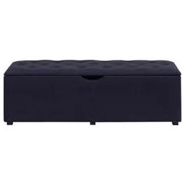 Hockerbank Home Affaire "Knobbed", blau (dunkelblau), B:160cm H:42cm T:40cm, Struktur fein (100% Polyester) f&uuml;r Bett Classico, Piazza, Premium und Vega;Struktur (100% Polyester) f&uuml;r Bett Crato und Lucina;Struktur (60% Baumwolle, 40% Leinen) f&uuml;r Bett Kiss;Kunstleder f&uuml;r Bett Natura;Struktur (100% Polyester) f&uuml;r Bett Nordica, Hocker, Hockerbank mit Stauraum, Breite 120 cm und 160 cm