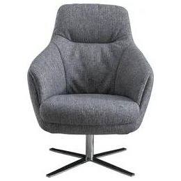Sch&ouml;ner Wohnen Drehsessel "Sky Sessel bequemer Loungesessel mit tollem Sitzkomfort", blau (blau grau), B:75cm H:99cm T:85cm, 54% Polyarcryl, 46% Polyester, SCH&Ouml;NER WOHNEN-KOLLEKTION, Sessel, Drehsessel, wahlweise mit Wippfunktion f&uuml;r noch mehr Wohlf&uuml;hlkomfort