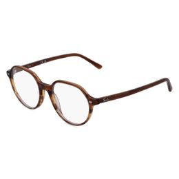 Ray-Ban RX5395 Brille Unisex | Fassung: Vollrand, Rund, Braun Gestreift