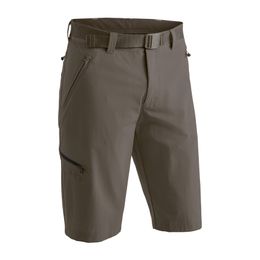 Bermudas Maier Sports "Nil Bermuda", Herren, Gr. 62, Normalgr&ouml;&szlig;en, braun (schlamm), 90% Polyamid, 10% Elasthan, Hosen Bermudas, kurze Herren Wanderhose, moderne Outdoor-Bermuda, Trekkinghose