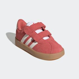 Sneaker adidas Sportswear "VL COURT 3.0", M&auml;dchen, Gr. 22, rot (preloved scarlet, core wei&szlig;, bright rot), Leder, Synthetik, Schuhe Sneaker, f&uuml;r Kinder, inspiriert vom Design des adidas samba