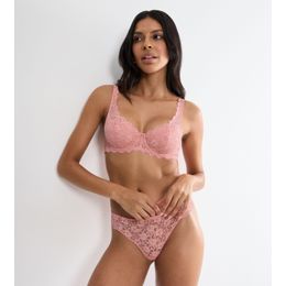 Balconette-BH Triumph "Amourette", Damen, Gr. 85, Cup E, cherry rose, Microtouch, Obermaterial: 48% Polyamid, 20% Elasthan, 18% Baumwolle, 13% Polyester, 1% sonstige Fasern, unifarben, BHs Balconette-BH, Stretch-Spitze, weich, feminin, breite Tr&auml;ger