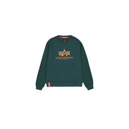 Sweater Alpha Industries "Basic Sweatshirt BL", Herren, Gr. S, gr&uuml;n (force gr&uuml;n), Obermaterial: 80% Baumwolle, 20% Polyester, regular fit, Sweatshirts Sweater