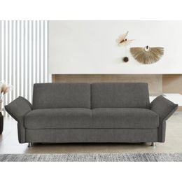 Schlafsofa Bali "LINA, Dauerschlaffunktion, 140 u. 160 er Breiten", grau (dunkelgrau), B:254cm H:14cm, 100% PES, Sofas, Schlafsofa, durchgehender Lattenrost mit 6-facher H&auml;rtegradregulierung