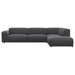 Ecksofa FLEXLUX "Lucera, super bequem durch hochwertigen Sitzaufbau mit Kaltschaum", grau (dervit grau), B:321cm H:73cm T:231cm, 100% Polyester, Sofas, Ecksofa, modern & anschmiegsam, L-Form, Designsofa