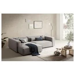 Ecksofa "PIARA XXL, Big-Sofa, Cord, Leinenoptik o. Strukturstoff, L-Form", grau (silbergrau), B:288cm H:66cm T:198cm, 100% Polyester, LeGer Home by Lena Gercke, Sofas, Ecksofa, wahlweise Ottomane rechts/links, Kedernaht, extra tiefe Sitzfl&auml;che