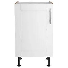 Sp&uuml;lenschrank KOCHSTATION "KS-Ahus", braun (wei&szlig; matt, wildeiche nachbildung), B:50cm H:87cm T:58,4cm, Schr&auml;nke, Sp&uuml;lenschrank, Breite 50 cm