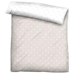 Wendebettbezug Biberna "Mix & Match in Gr&ouml;&szlig;e 135x200 oder 155x220 cm", beige (beige, sterne), B:155cm L:200cm, Mako-Satin, Obermaterial: 100% Baumwolle, Bettbez&uuml;ge, Bettbezug aus Baumwolle, gemusterte Bettw&auml;sche mit Wendeoptik