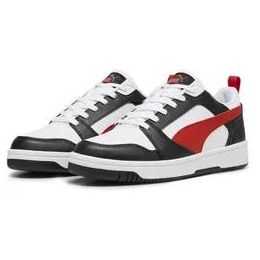 Sneaker Puma "Rebound V6 Low Sneakers Erwachsene", Damen, Gr. 39, transparent (wei&szlig; for all time rot schwarz transparent), Obermaterial: Textil, Synthetik. Futter: Textil. Innensohle: Textil. Laufsohle: Gummi, Schuhe Sneaker