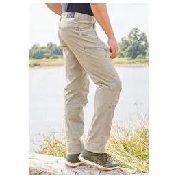 Trekkinghose John Devin, Herren, Gr. 52, N-Gr, beige (sand), Obermaterial: 95% Polyamid, 5% Elasthan, bequem kn&ouml;chellang, Hosen Trekkinghose, l&auml;nge der Hose mit Kn&ouml;pfen verstellbar
