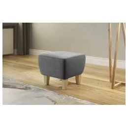 Polsterhocker Home Affaire "Viva", grau, B:56cm H:46cm T:56cm, 100% Polyester, Hocker, Polsterhocker, mit Buchef&uuml;&szlig;en