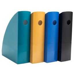 Exacompta Mag-Cube Stehsammler 4er-Set A4+ Neo Deco sortiert, hohe Ablagekapazit&auml;t, Griffloch, 25 Jahre Garantie