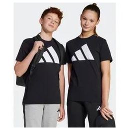 T-Shirt Adidas SPORTSWEAR "ESSENTIALS KIDS", Jungen, Gr. 152, schwarz-wei&szlig; (schwarz, wei&szlig;), Obermaterial: 100% Baumwolle, normal, Rundhals, Shirts T-Shirt, f&uuml;r Kinder und Teens, mit Rundhalsausschnitt, aus 100 % Baumwolle