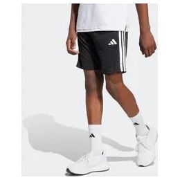 Shorts Adidas SPORTSWEAR "TRAIN ESSENTIALS 3-STREIFEN KIDS", Jungen, Gr. 152, N-Gr, schwarz-wei&szlig; (schwarz, wei&szlig;,), Obermaterial: 100% Polyester, Hosen Shorts